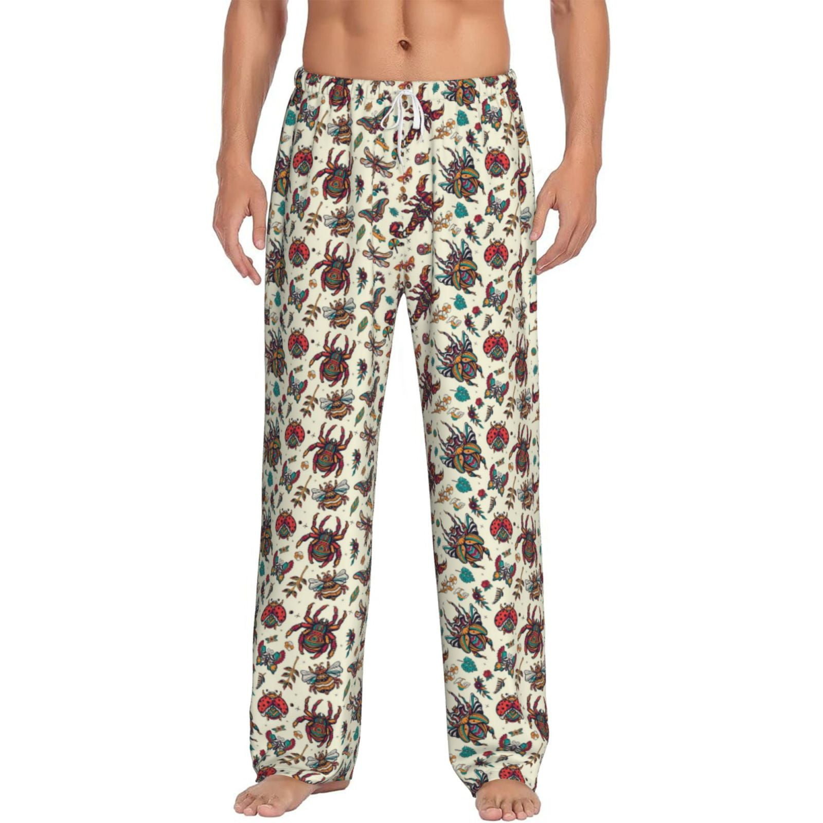 Daiia Insects A Men's Sleep Pant with Pockets and Drawstring,Pajama ...