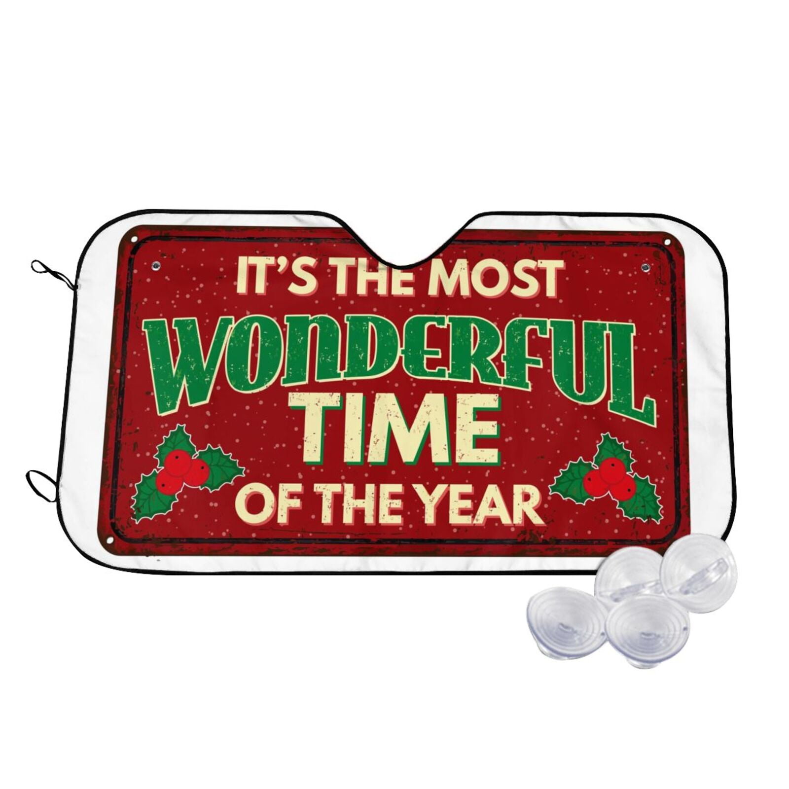 Daiia It's The Most Wonderful Time Of The Year Windshield Sun Shade for ...