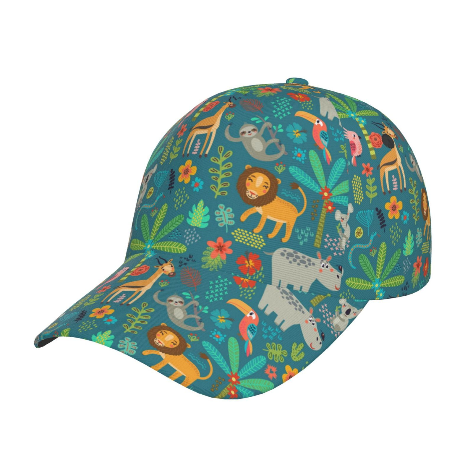 Daiia Jungle Animals Baseball Cap Men Women Classic Adjustable For ...
