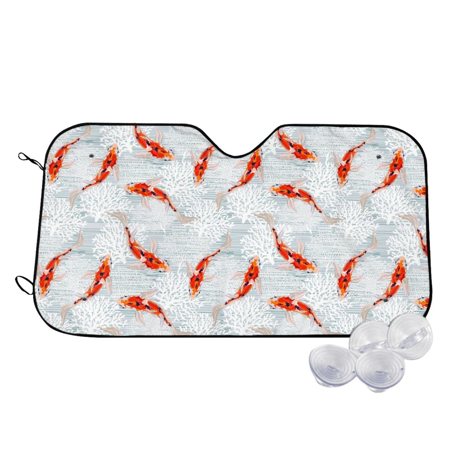 Daiia Koi Fish Corals,Spring Summer Windshield Sun Shade for Car SUV ...