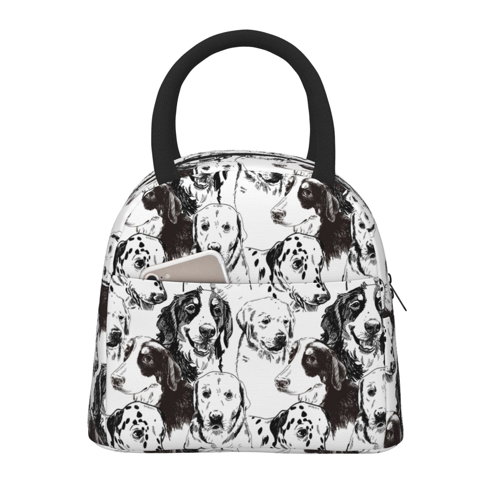 Daiia Labrador Retriever Dog Pattern Lunch Bag , Insulated Lunch Box ...