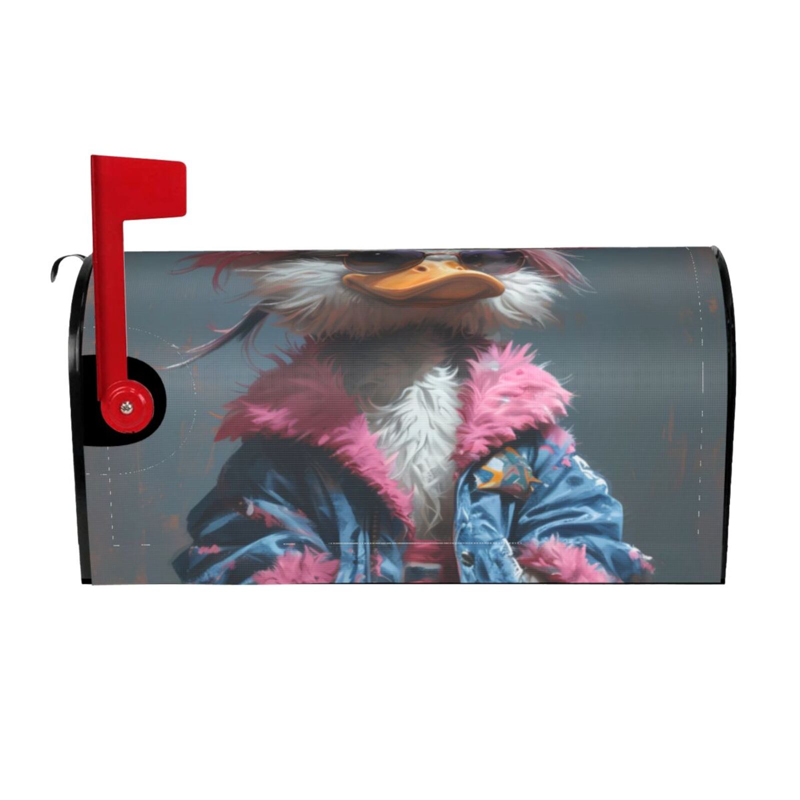 Daiia Lady Duck Mailbox Cover , Magnetic Welcome Mailbox Wraps Post ...