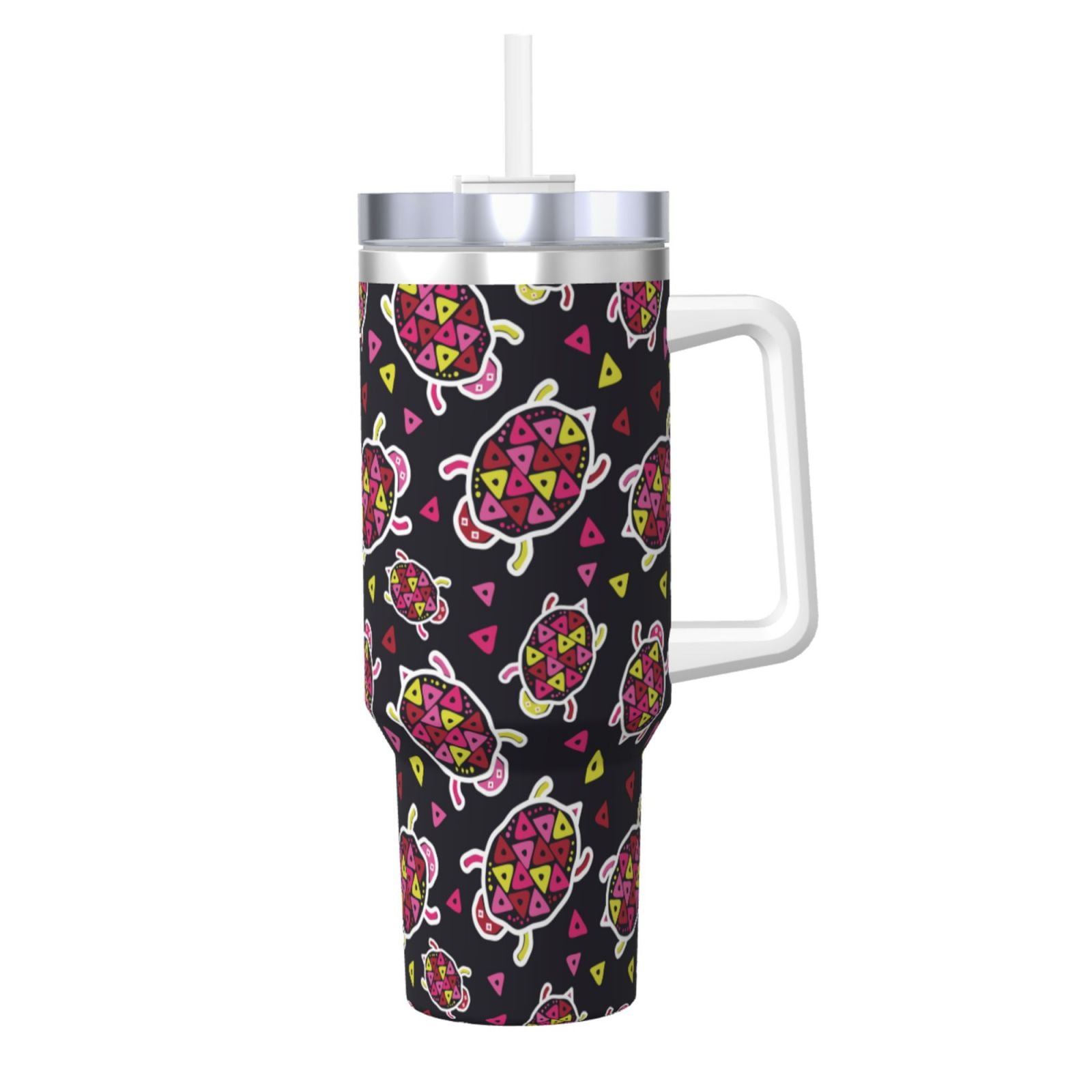 Daiia Ladybug Printed 40 oz Tumbler with Handle,Ice Bully Insulated ...