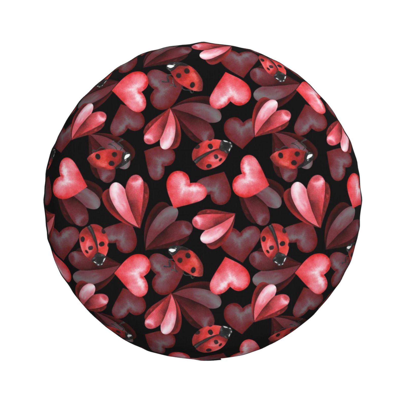 Daiia Ladybugs and Red Hearts Tire Covers , Travel Trailer Camper Truck ...