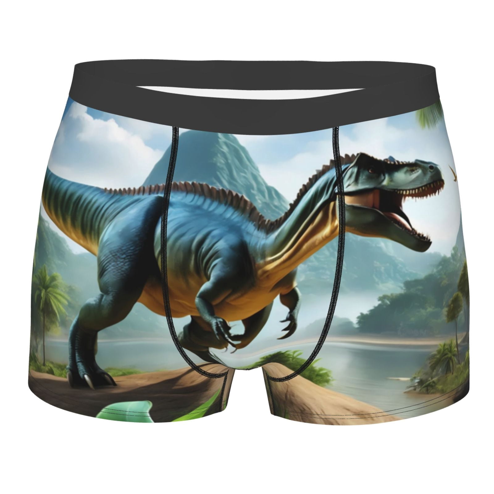 Daiia Lake Forest Dinosaur A Men's Underwear Boxer Briefs, Cotton ...