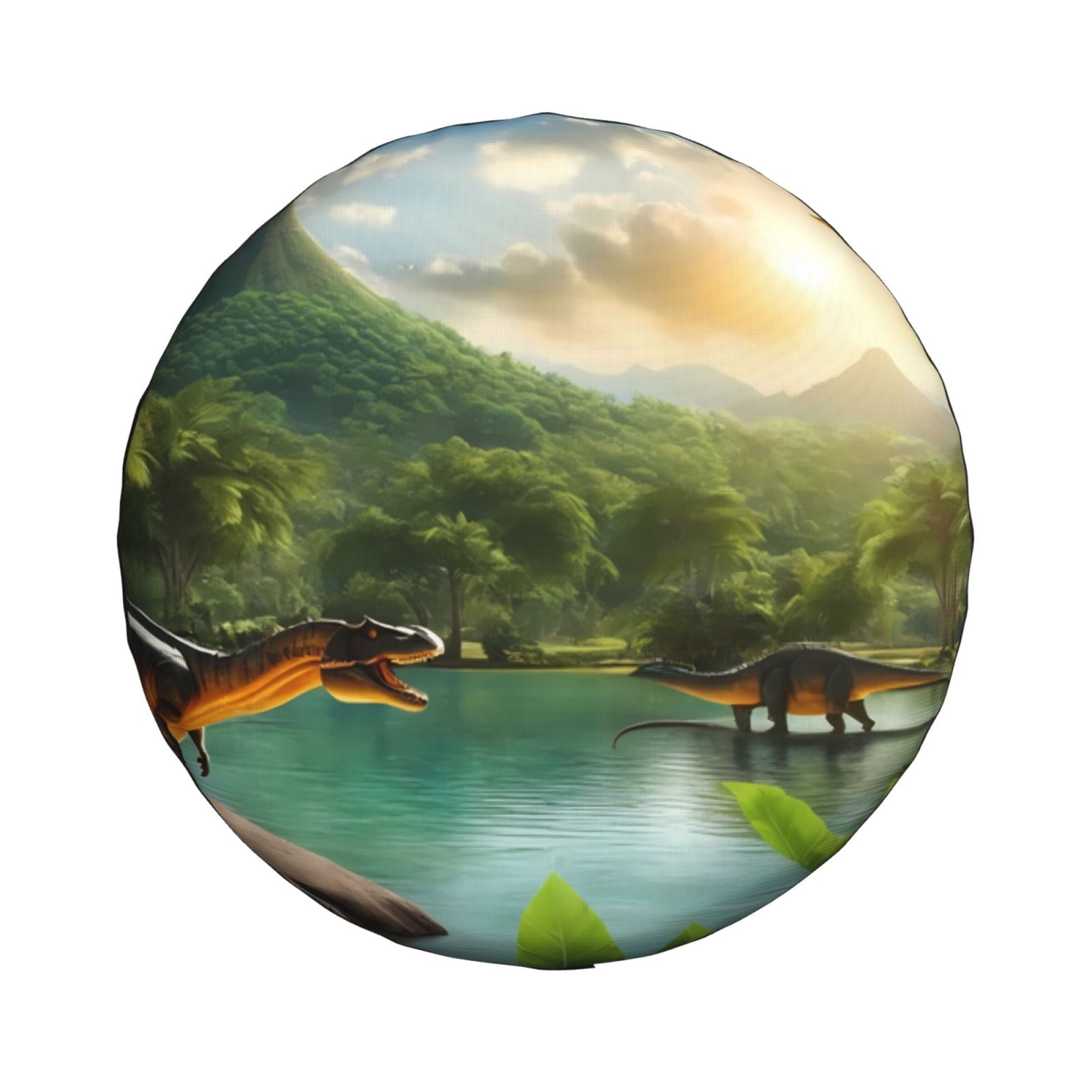 Daiia Lake Forest Dinosaur Tire Covers , Travel Trailer Camper Truck ...