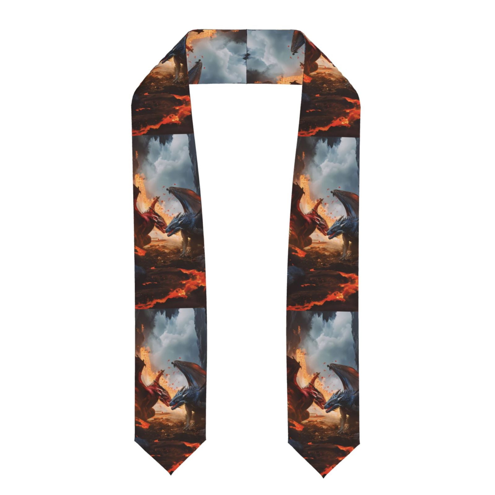 Daiia Lava Dragon Pattern Graduation Shawl Stole – Satin Graduation ...