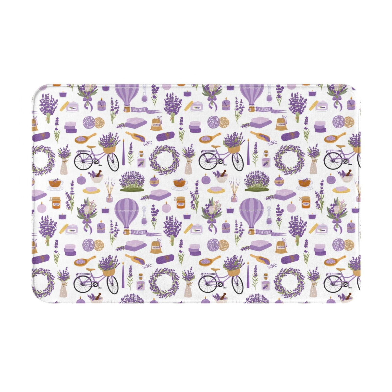 Daiia Lavender Flowers Front Door Mat, Heavy Duty Durable Welcome Mat ...