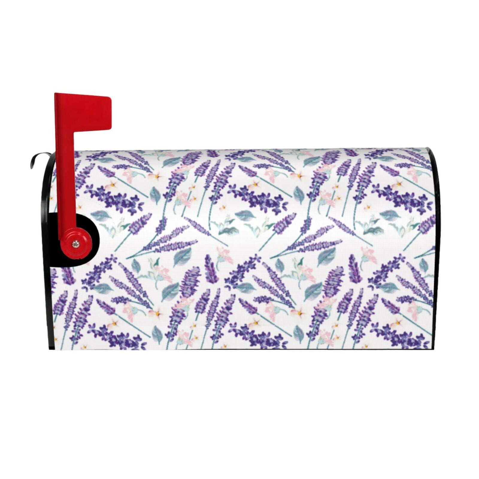 Daiia Lavender Flowers Mailbox Cover , Magnetic Welcome Mailbox Wraps ...