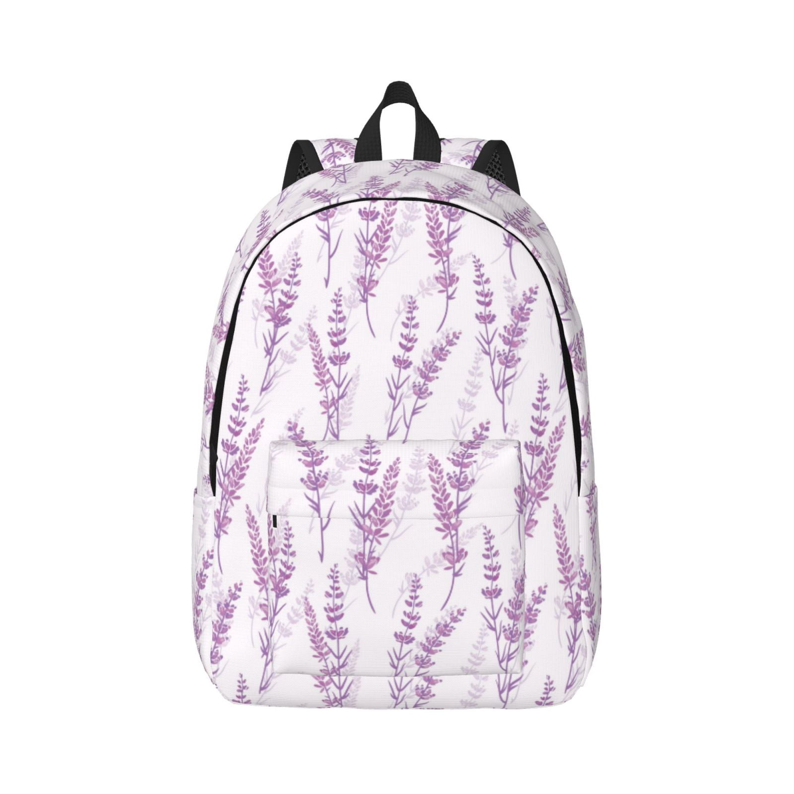 Daiia Lavender Flowers Vintage Canvas Backpack for Men and Women ...