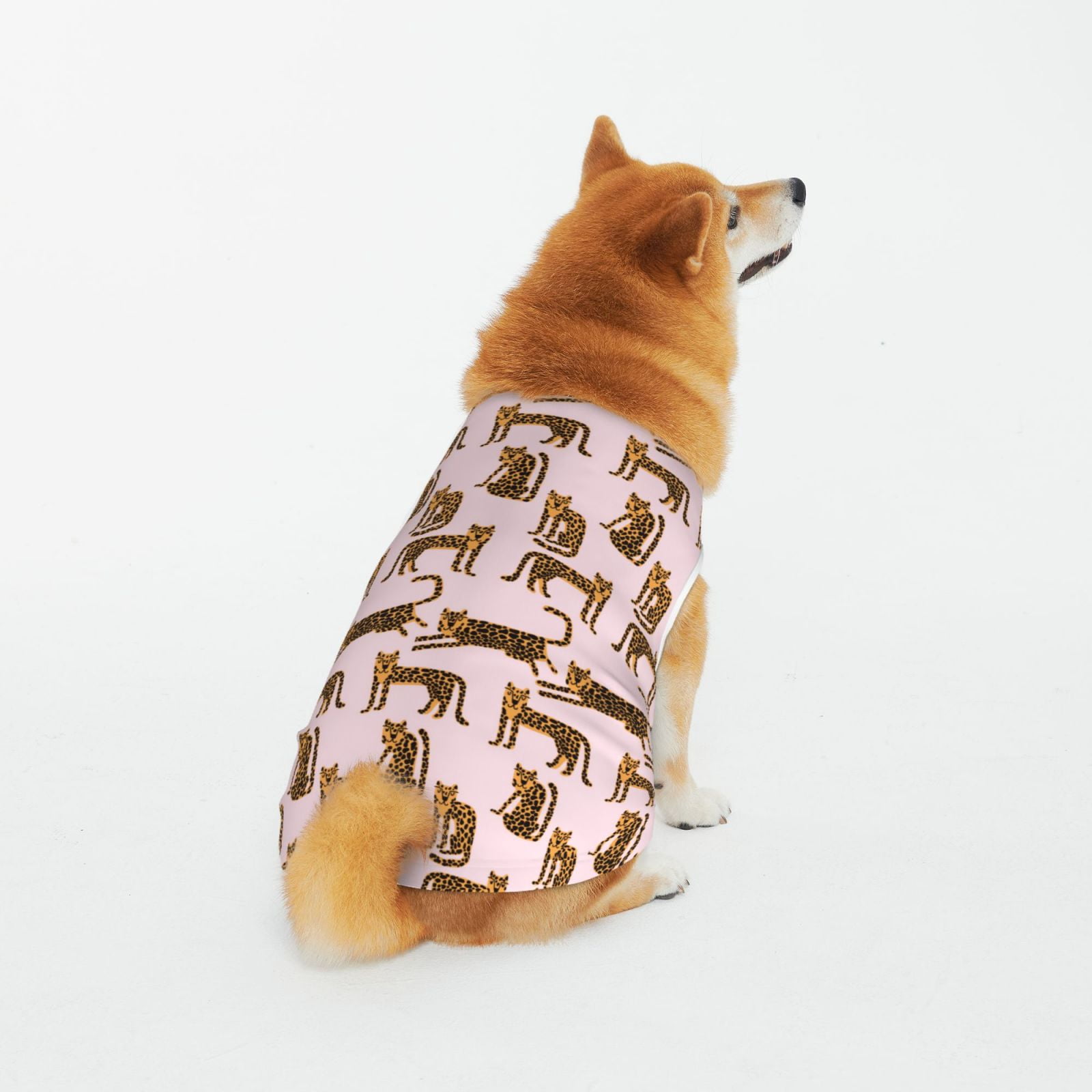 Daiia Leopard Print Pattern Dog Clothes Dogs Cats Sweater Soft Puppies ...