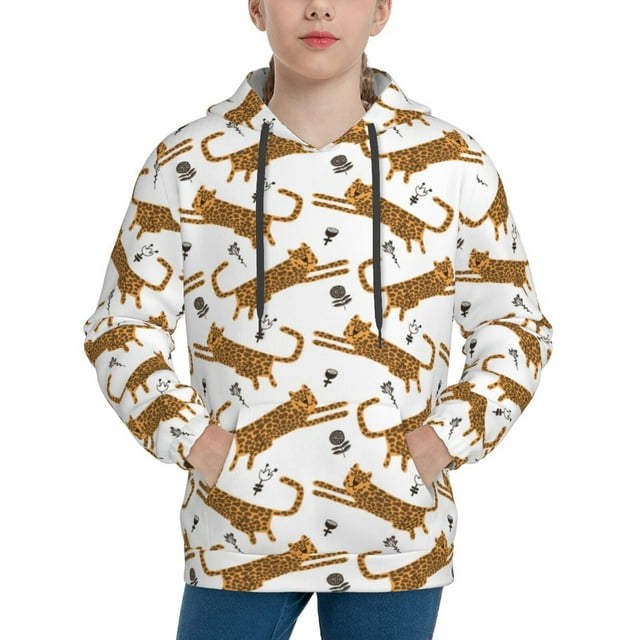 Daiia Leopard Print for Boys Fashion Hoodies & Sweatshirts with ...