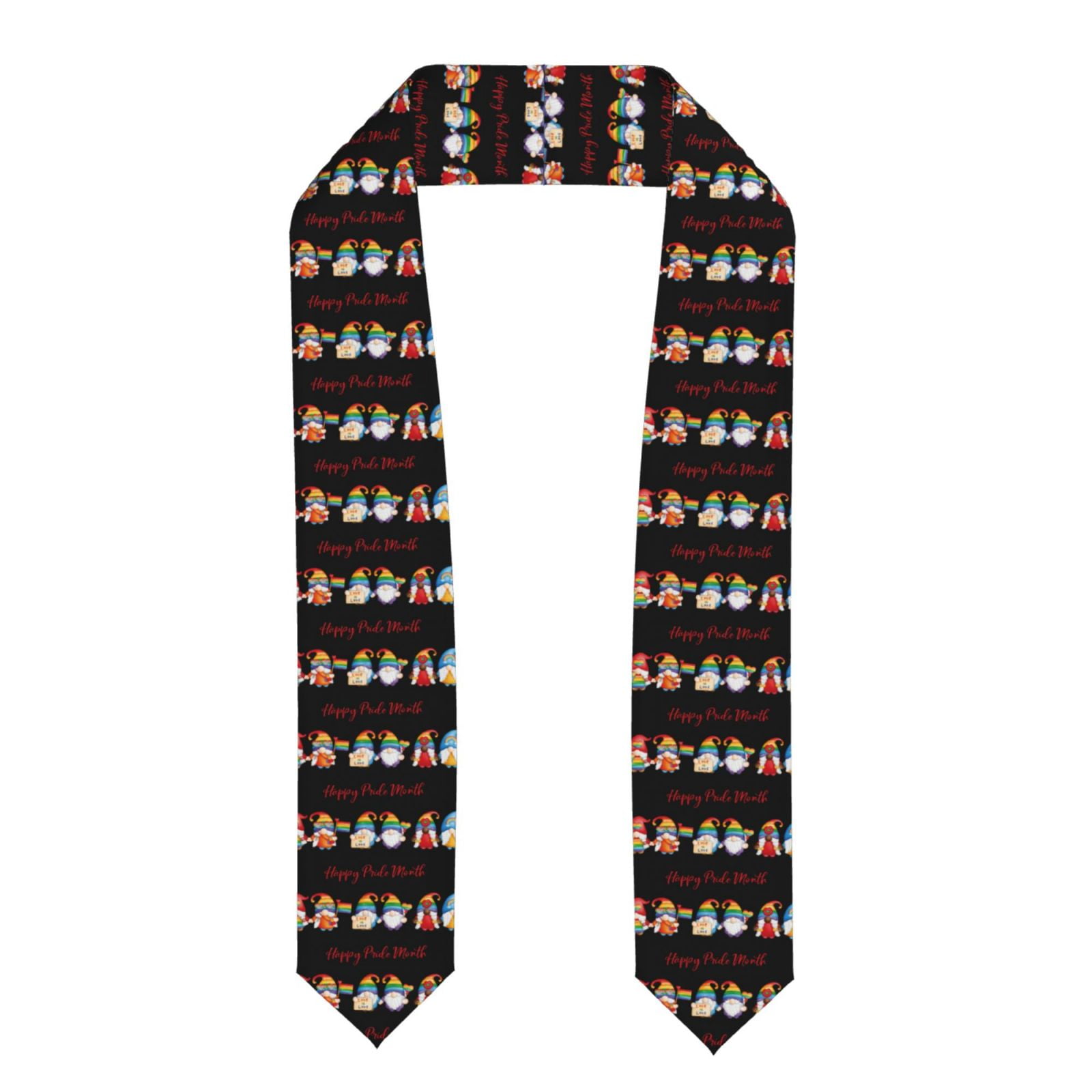 Daiia Lgbt Gnome Pattern Graduation Shawl Stole – Satin Graduation ...