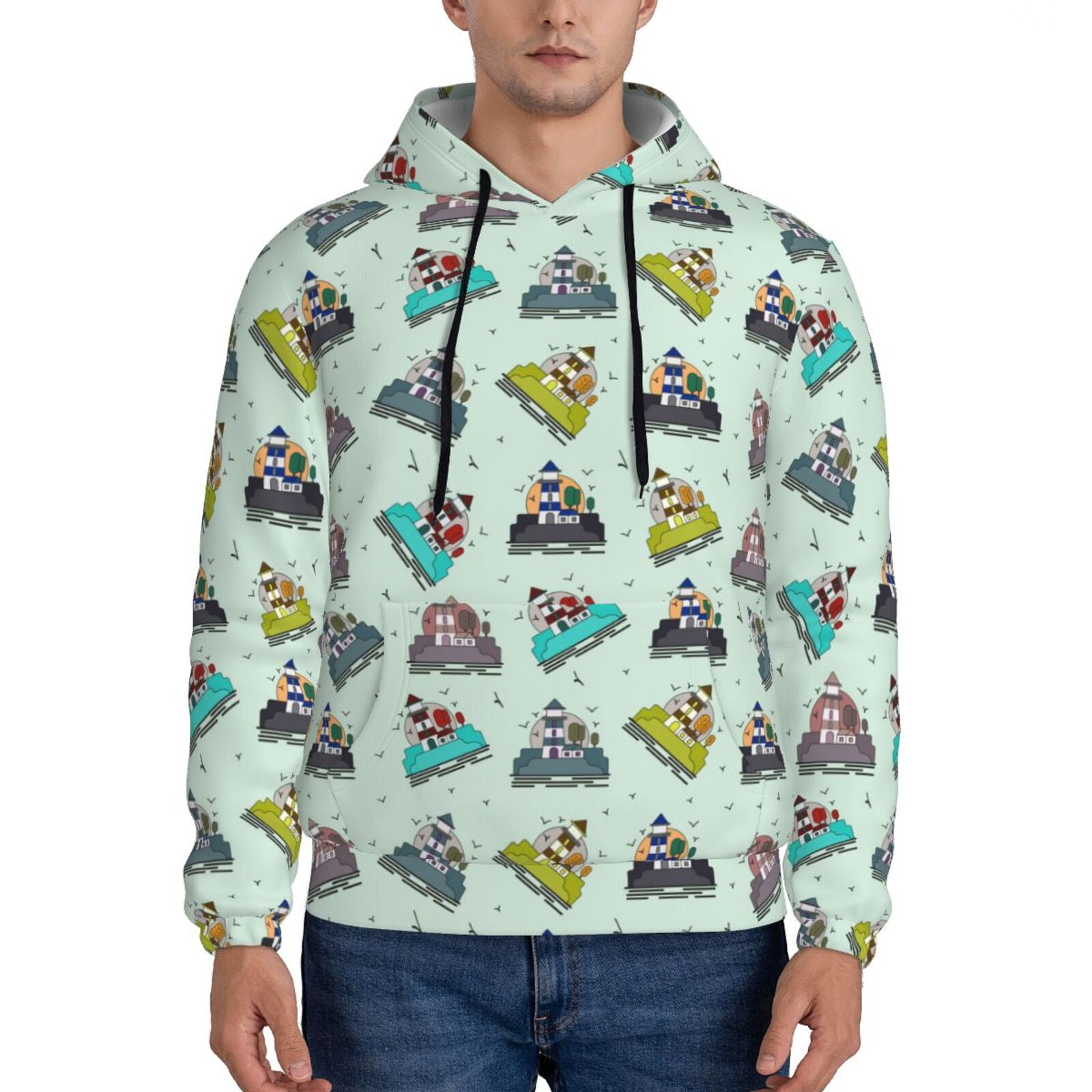 Daiia Lighthouse for Men's Fashion Hoodies & Sweatshirts with Kangaroo ...