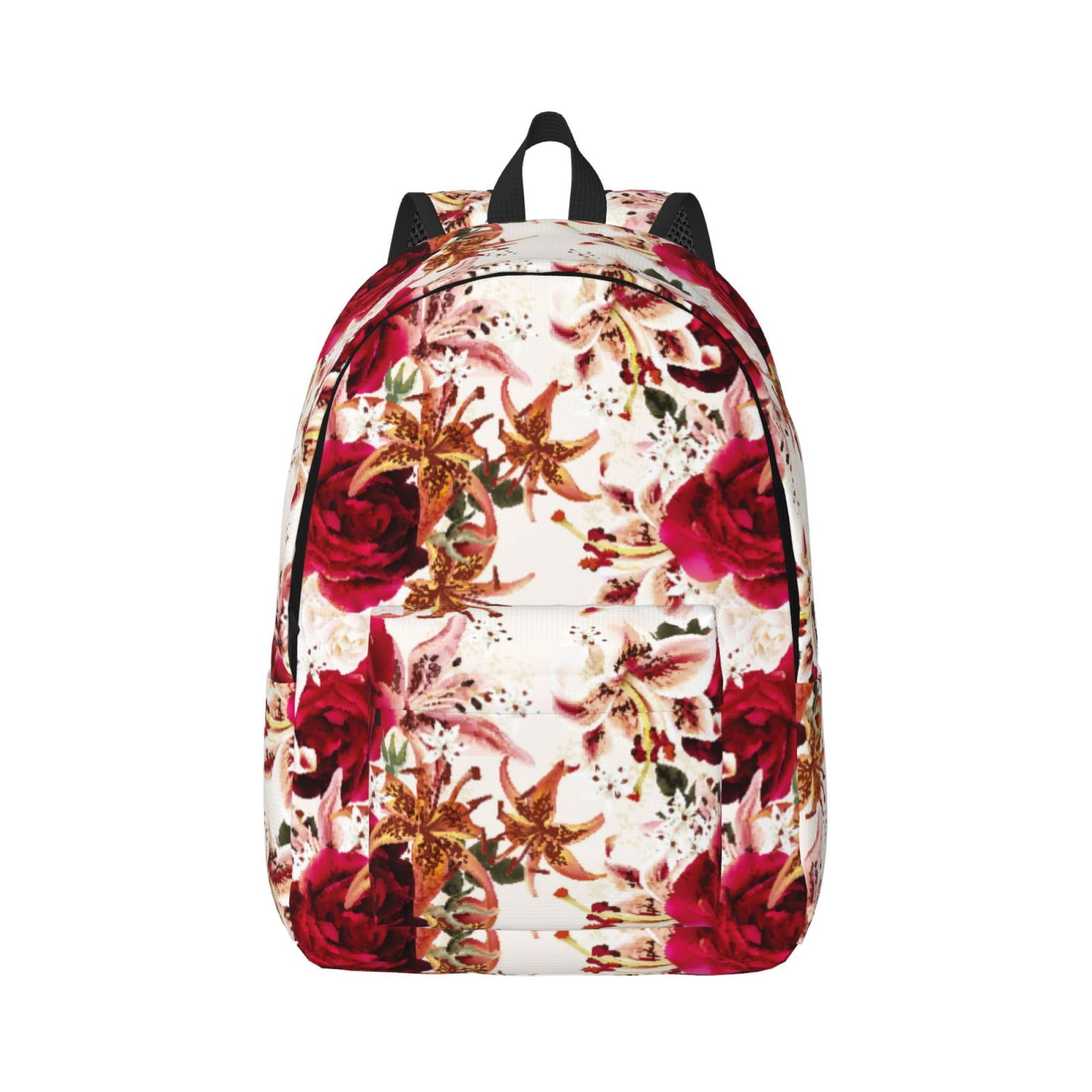 Daiia Lilies Flowers Vintage Canvas Backpack for Men and Women ,Hiking ...