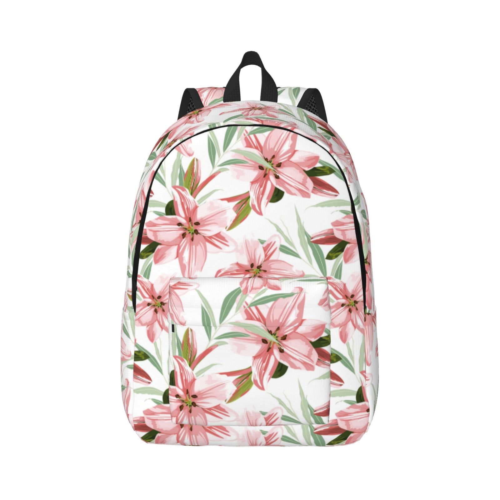 Daiia Lilies Flowers Vintage Canvas Backpack for Men and Women ,Hiking ...