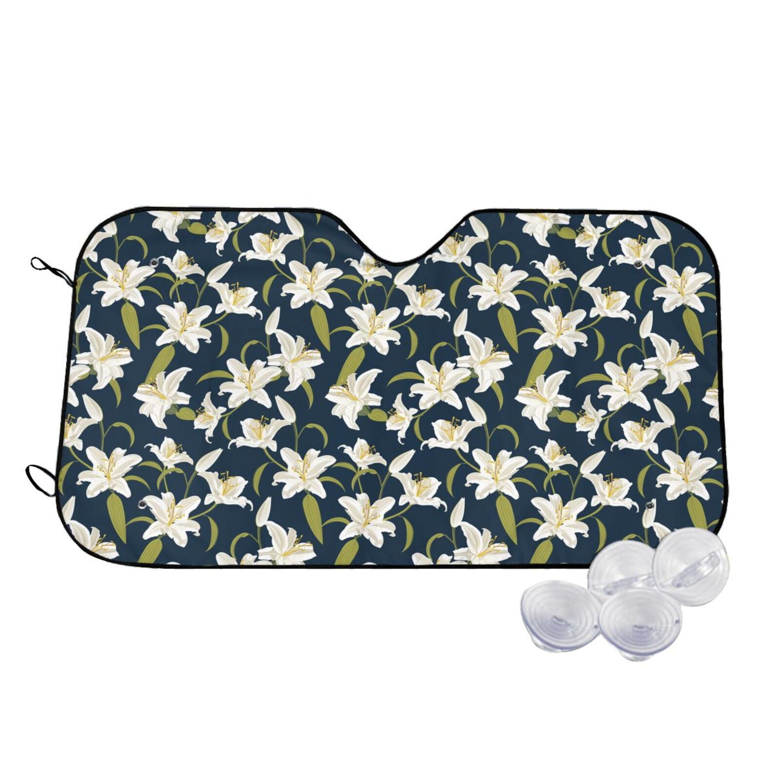 Daiia Lilies Flowers Windshield Sun Shade for Car SUV Truck ( ), Car ...