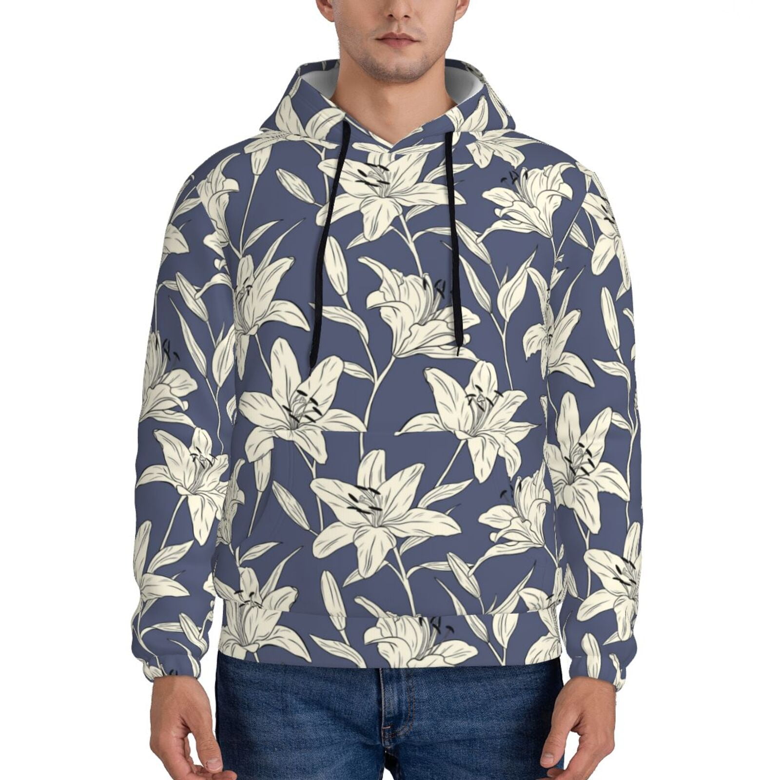 Daiia Lilies Flowers for Men's Fashion Hoodies & Sweatshirts with ...