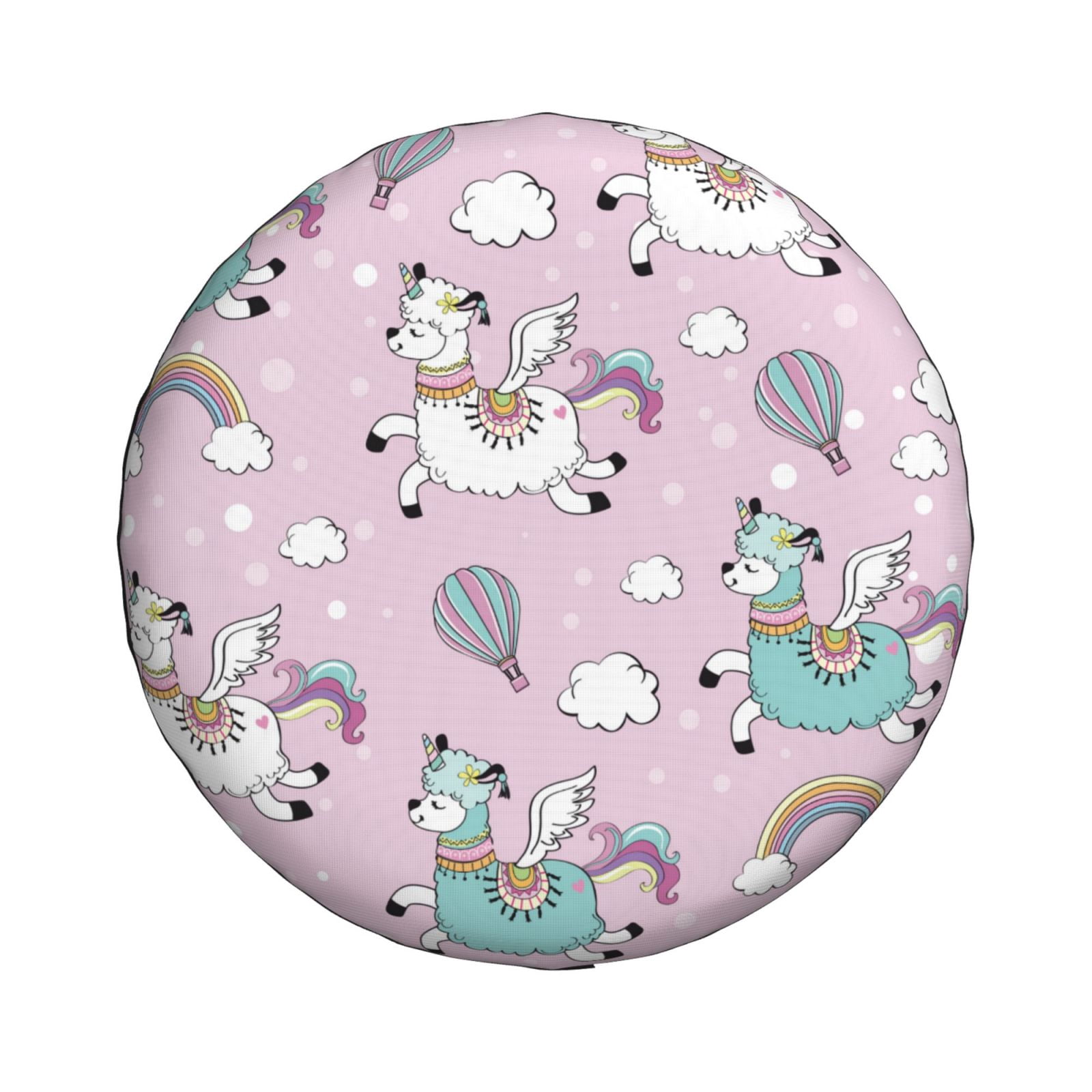 Daiia Llama Unicorn and Rainbow Tire Covers , Travel Trailer Camper ...