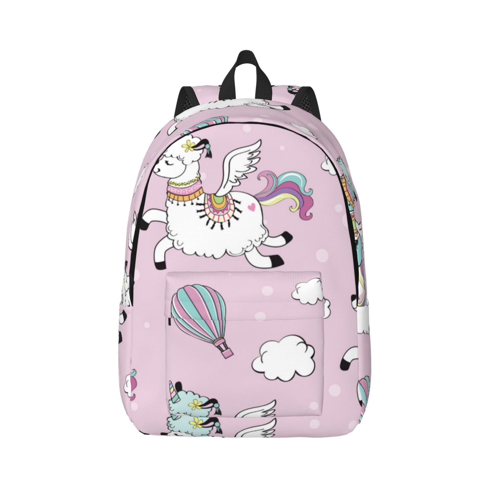 Daiia Llama Unicorn and Rainbow Vintage Canvas Backpack for Men and ...