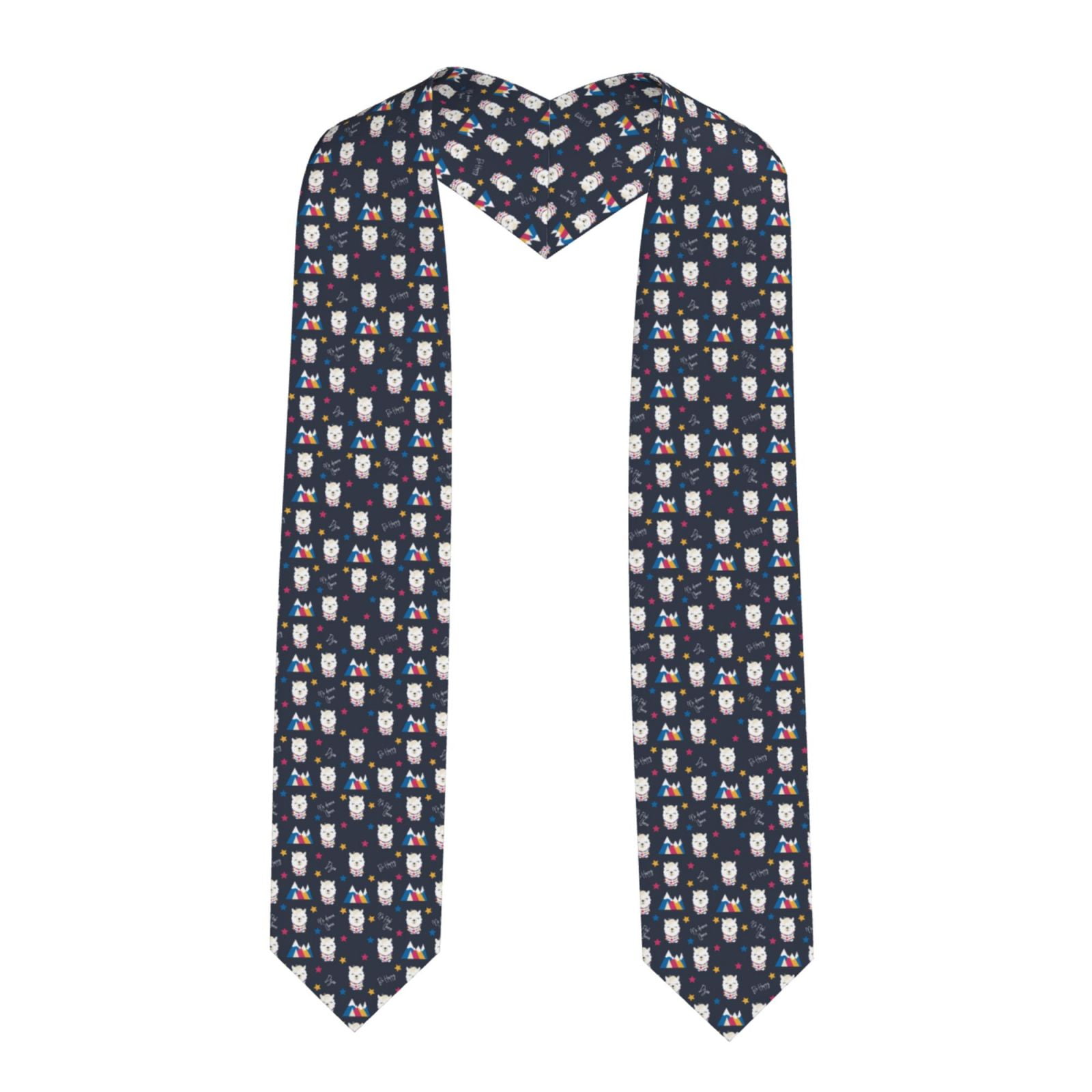 Daiia Llamas 1 Pattern Graduation Shawl Stole – Satin Graduation Stole ...