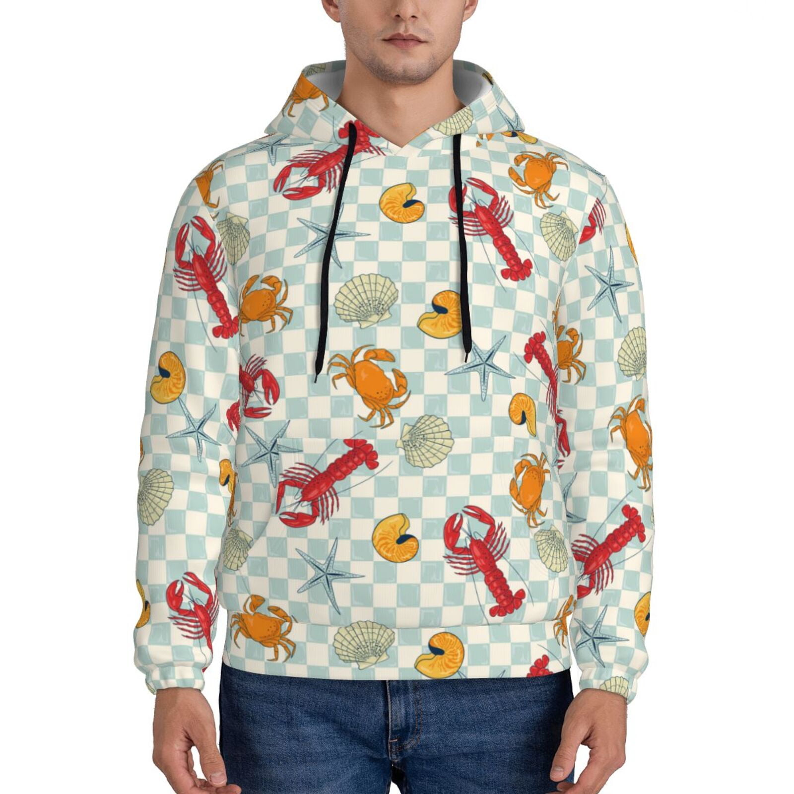 Daiia Lobster Sea Shell for Men's Fashion Hoodies & Sweatshirts with ...