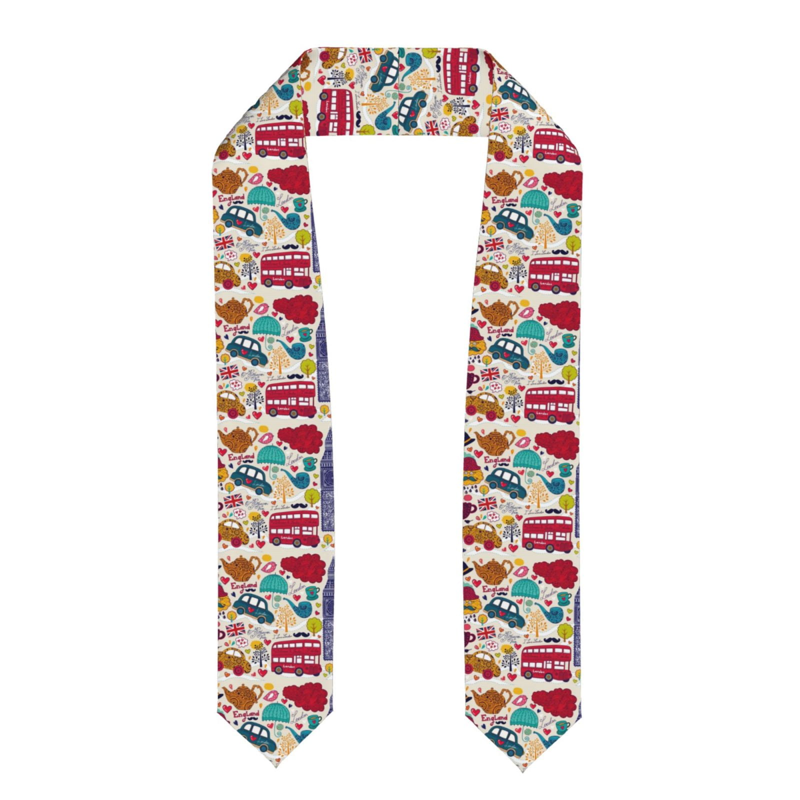 Daiia London Symbols Pattern Graduation Shawl Stole – Satin Graduation ...