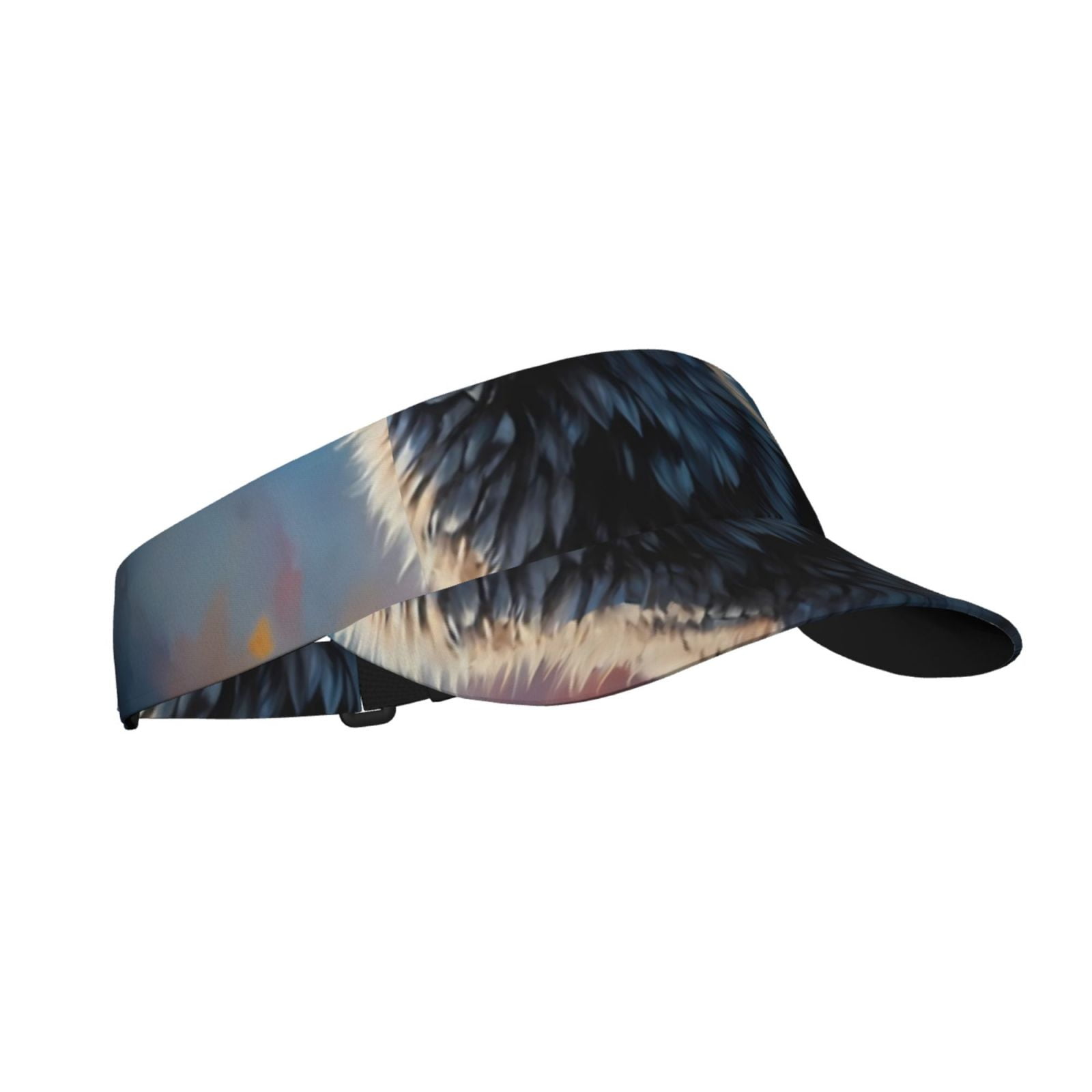 Daiia Lonely Night Sky Wolf Pattern Sport Sun Visor Hats Visor Cap ...