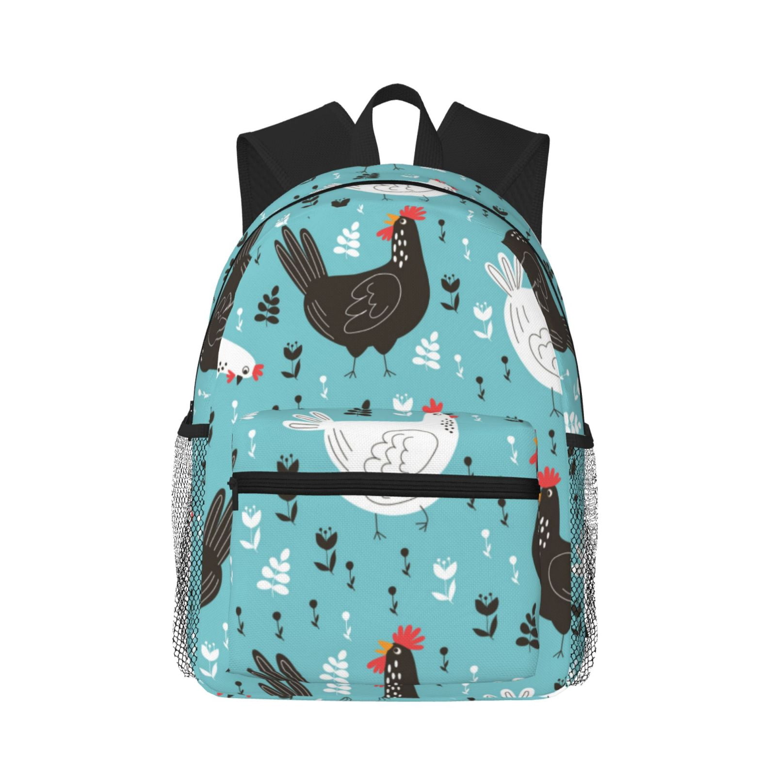 Daiia Lovely Roosters School Backpack for Men Women, Unisex Large ...