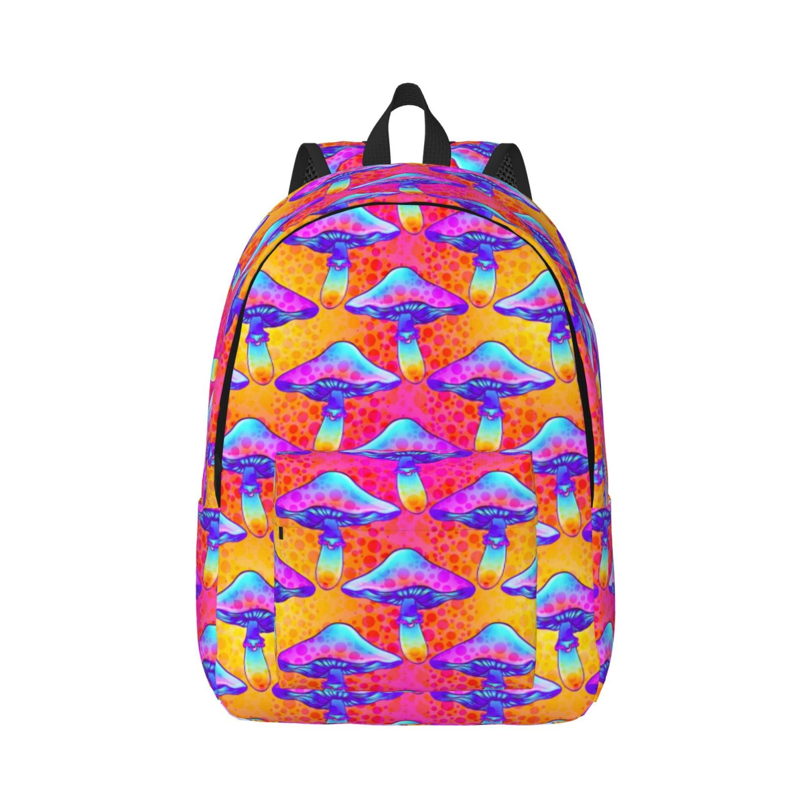 Daiia Magic Mushrooms Vintage Canvas Backpack for Men and Women ,Hiking ...