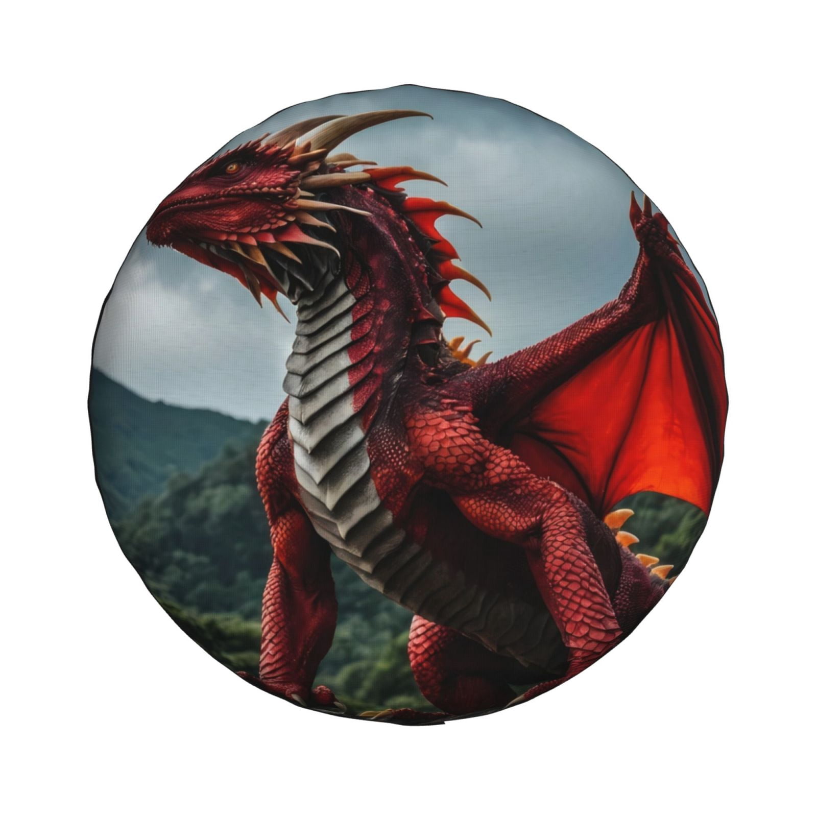Daiia Majestic Red Dragon Tire Covers , Travel Trailer Camper Truck SUV ...