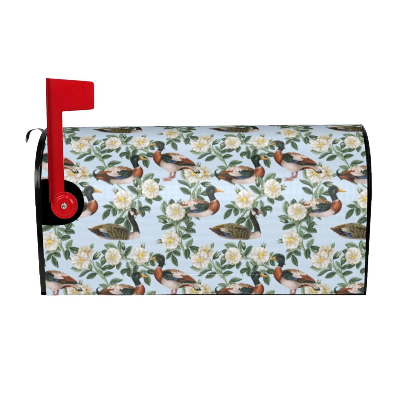 Daiia Mallard Ducks And Roses Mailbox Cover , Magnetic Welcome Mailbox ...