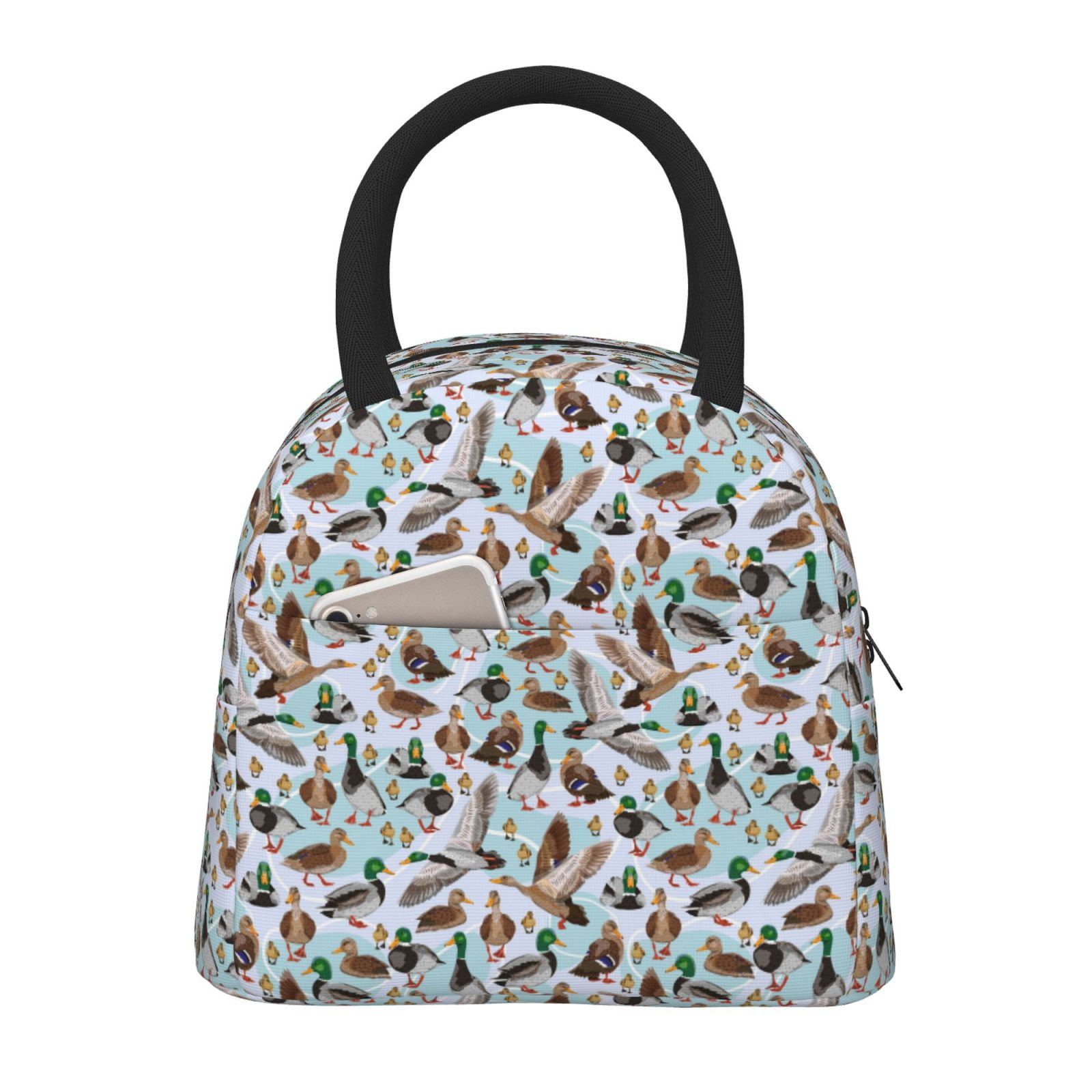 Daiia Mallard Ducks Wild Birds1 Pattern Lunch Bag , Insulated Lunch Box ...