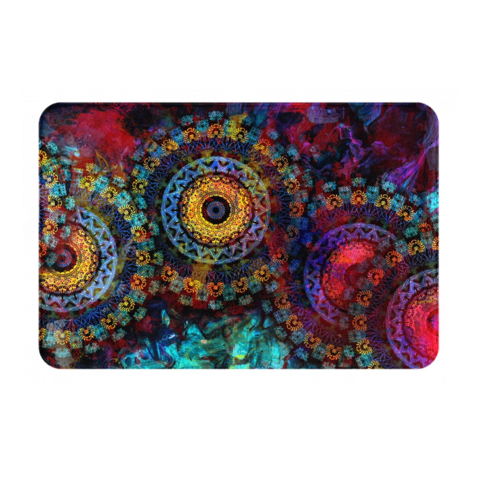 Daiia Mandala Colorful Front Door Mat, Heavy Duty Durable Welcome Mat ...