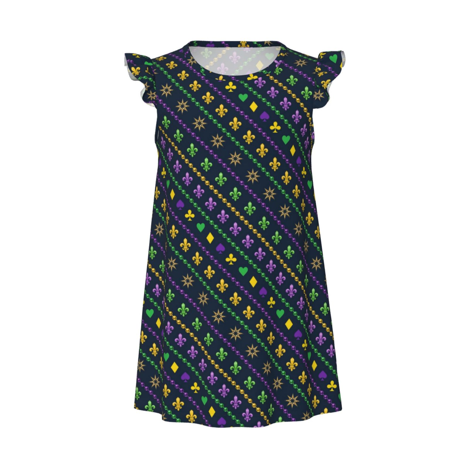 Daiia Mardi Gras Strings of Beads Girls Nightgowns, Unicorn Nightgown ...