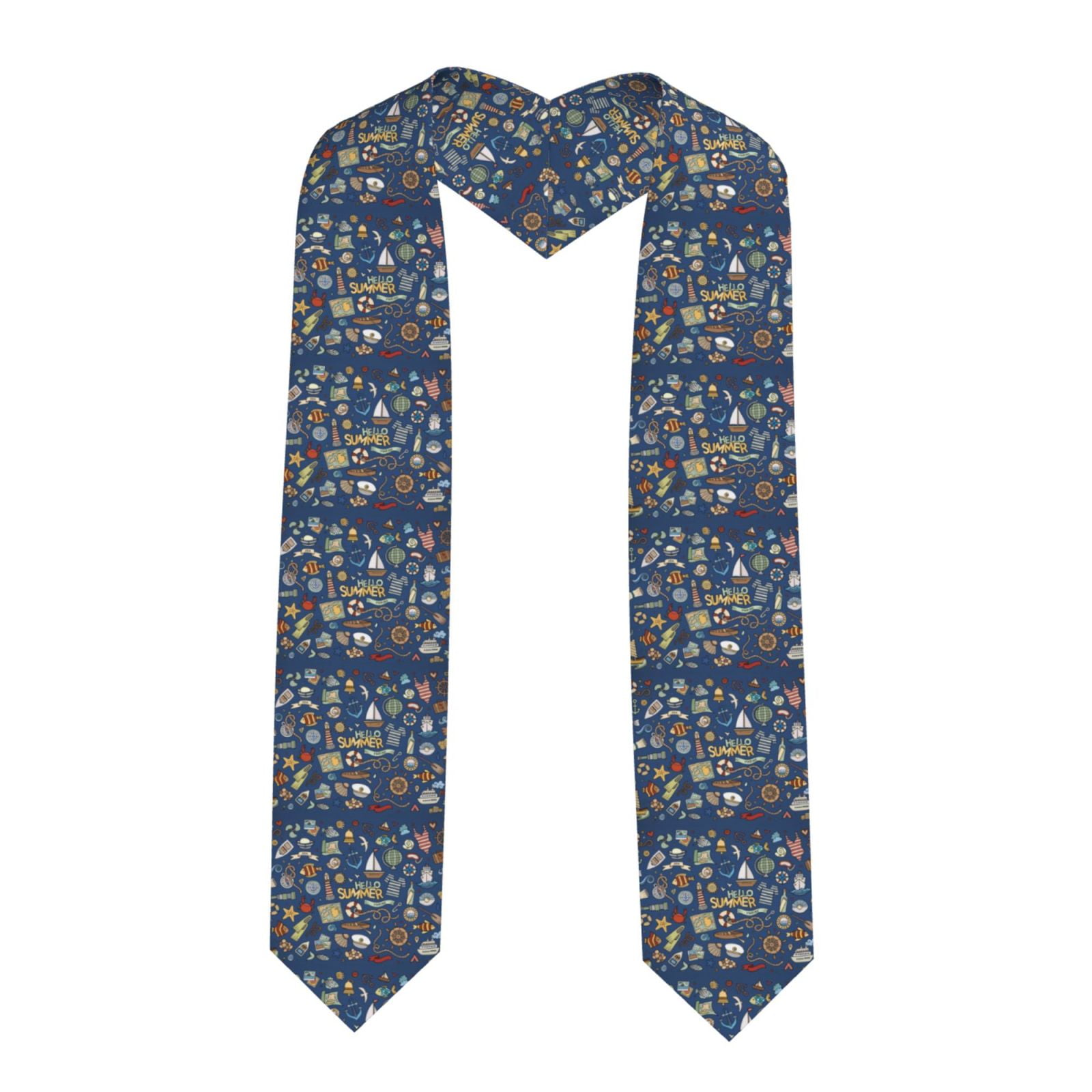 Daiia Marine Nautical Pattern Graduation Shawl Stole – Satin Graduation ...