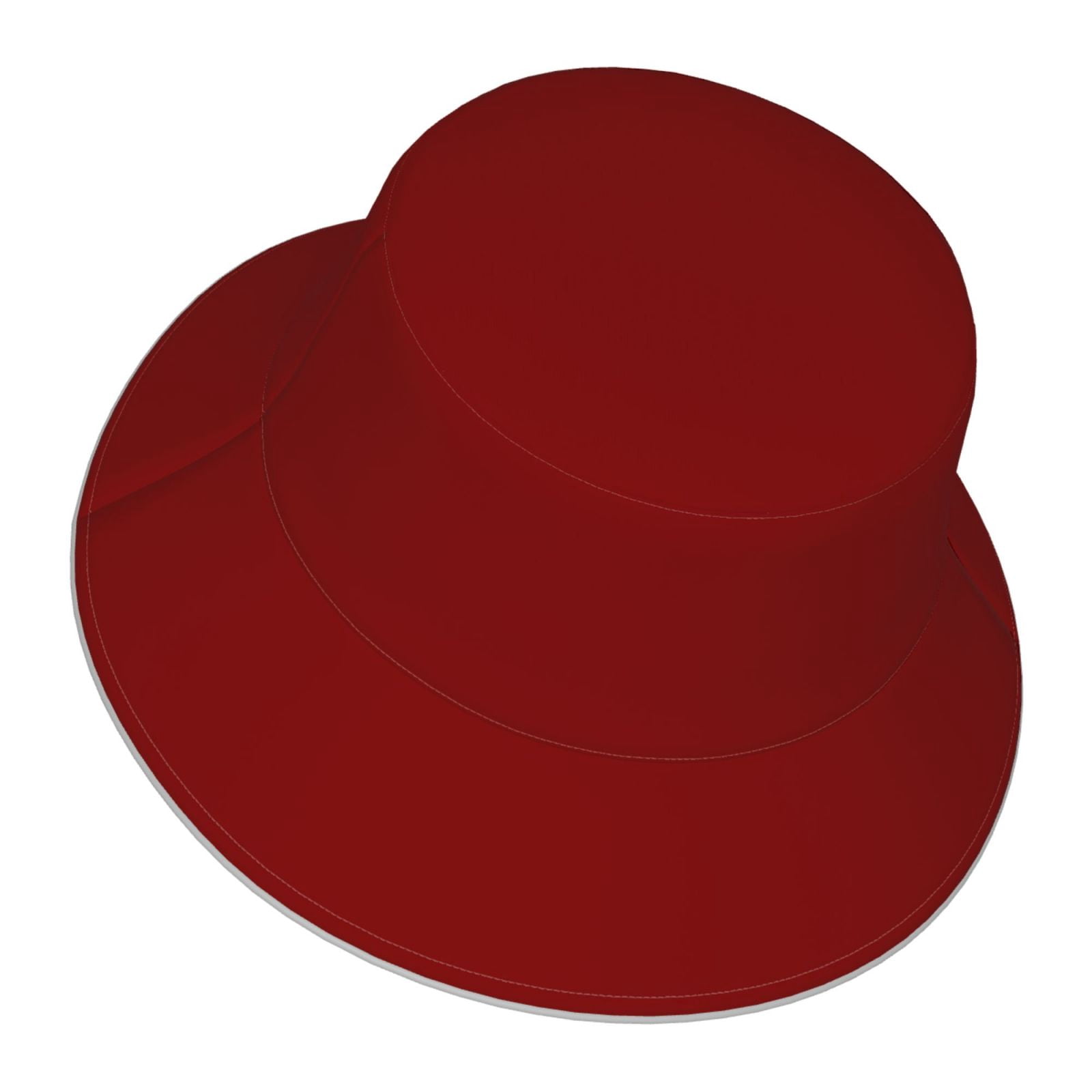 Daiia Maroon Pattern Bucket Hat - Trendy Cotton Sun Hat for Beach, Golf ...