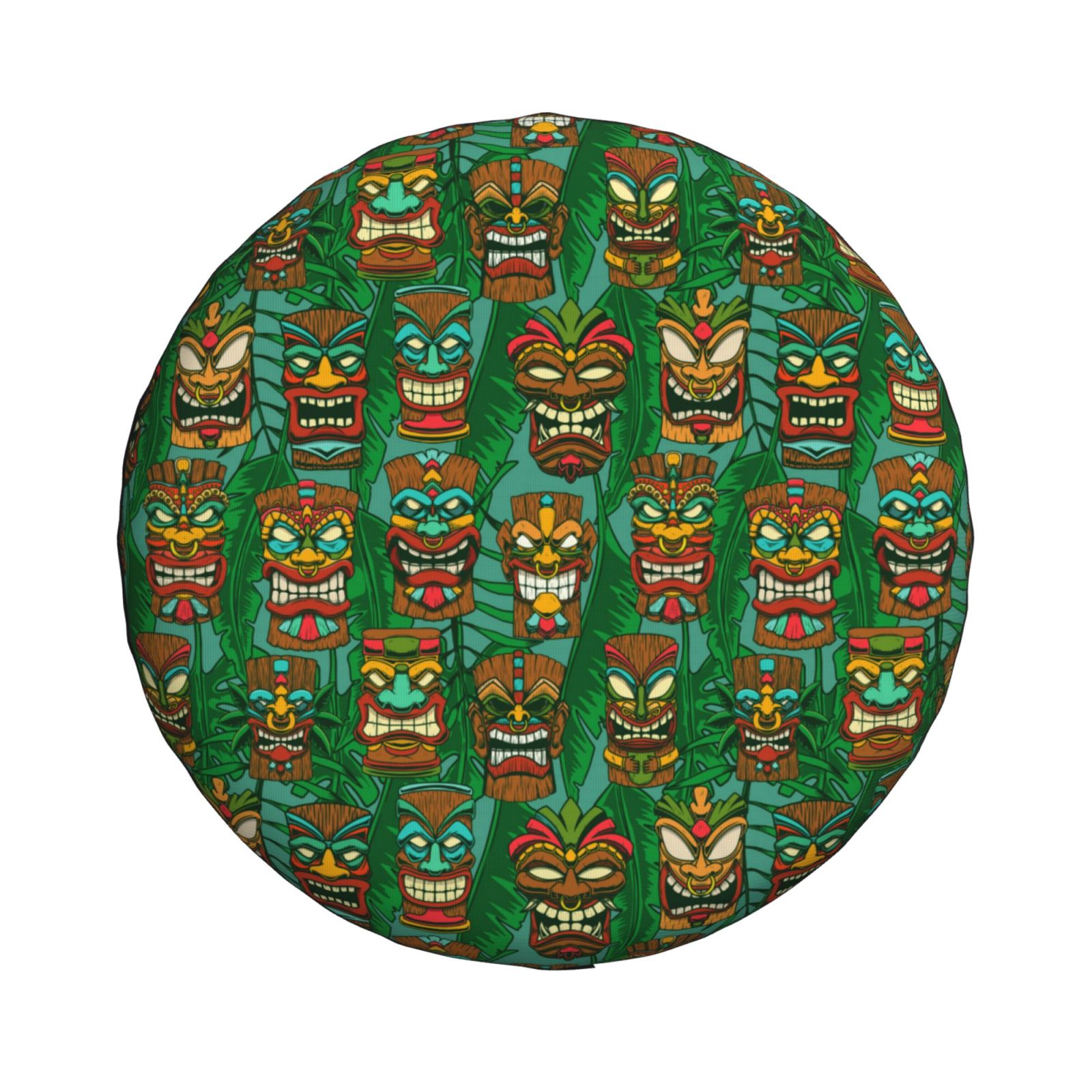 Daiia Mask And Palm Leaves Tire Covers , Travel Trailer Camper Truck ...