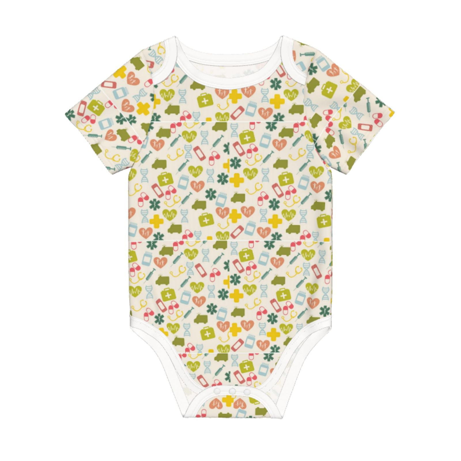 Daiia Medical Icons Printed Unisex-Baby Short Sleeve Onesies Bodysuits ...