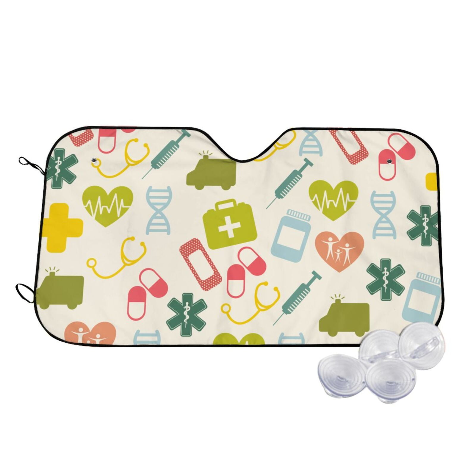 Daiia Medical Icons Windshield Sun Shade for Car SUV Truck (Small ...