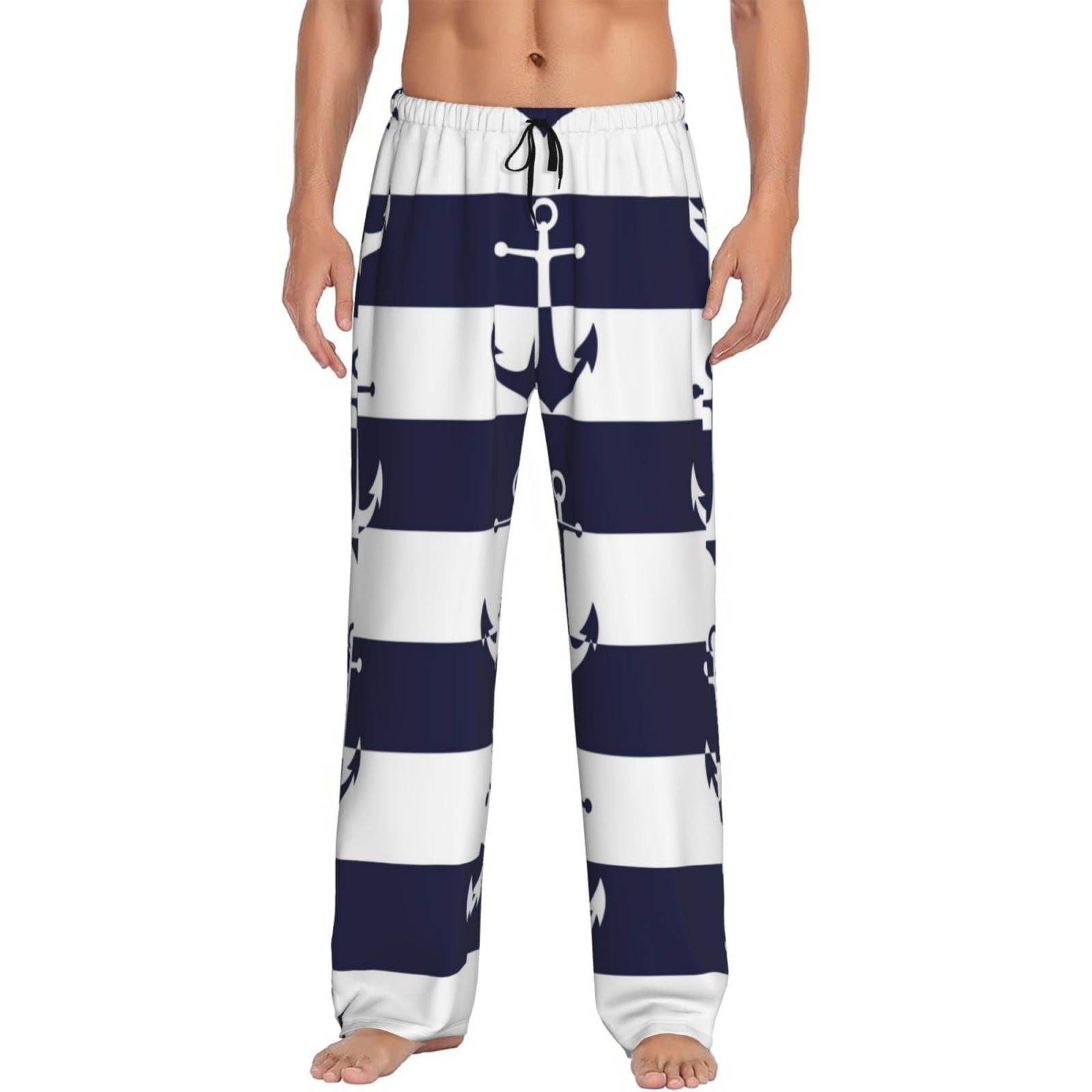 Daiia Men'S Anchors Pants,Bottoms Sleep Lounge,Pajama Pants,Pj Bottoms ...