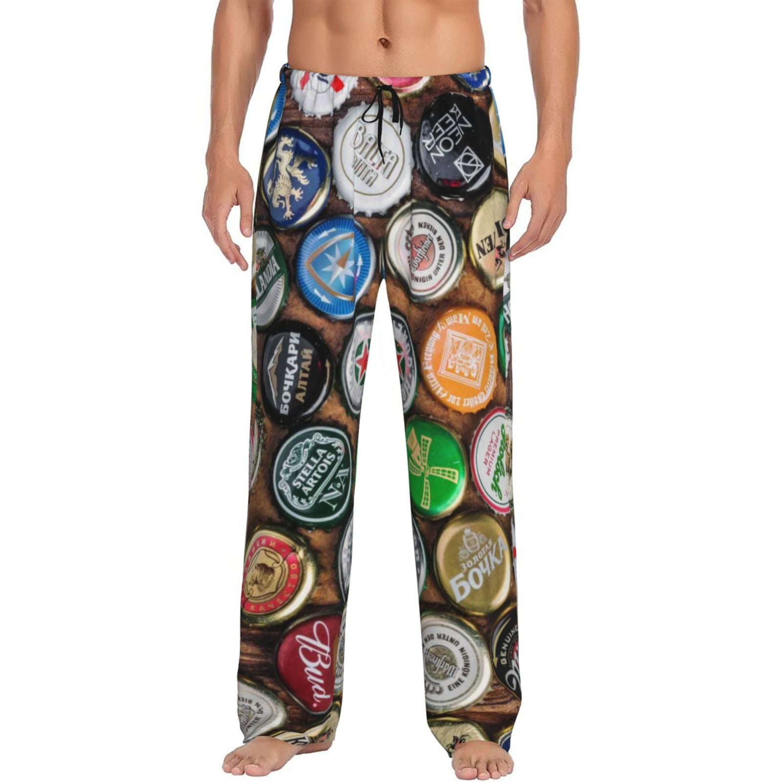 Daiia Men'S Beer Caps Pants,Bottoms Sleep Lounge,Pajama Pants,Pj ...