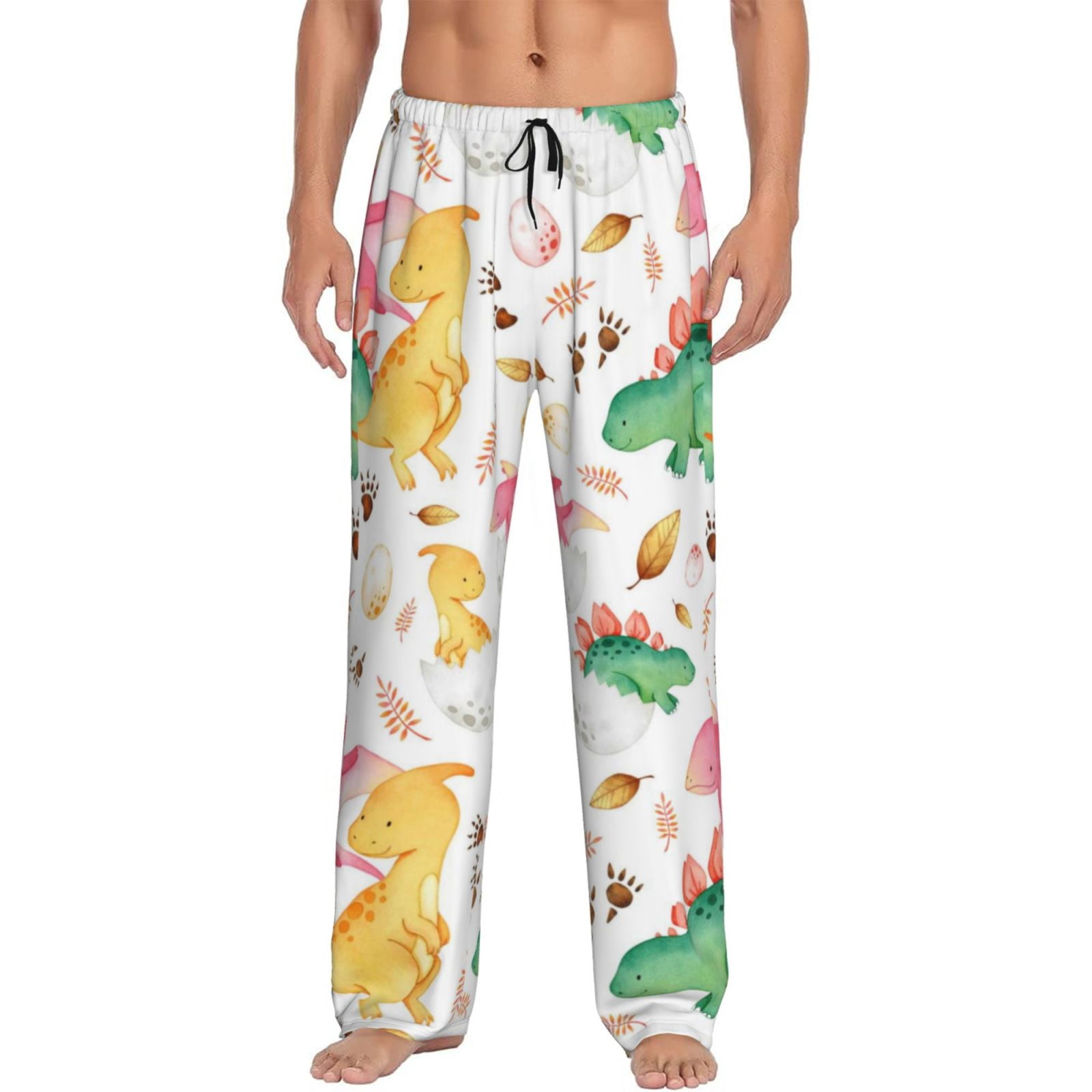 Daiia Men'S Cute Baby Dinosaurs Pants,Bottoms Sleep Lounge,Pajama Pants ...