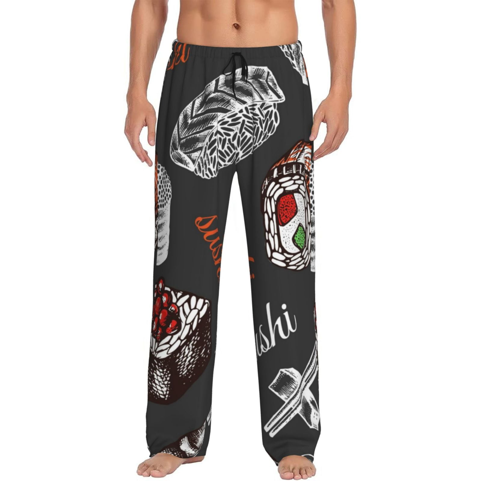 Daiia Men'S Japanese Sushi Hashi Pants,Bottoms Sleep Lounge,Pajama ...