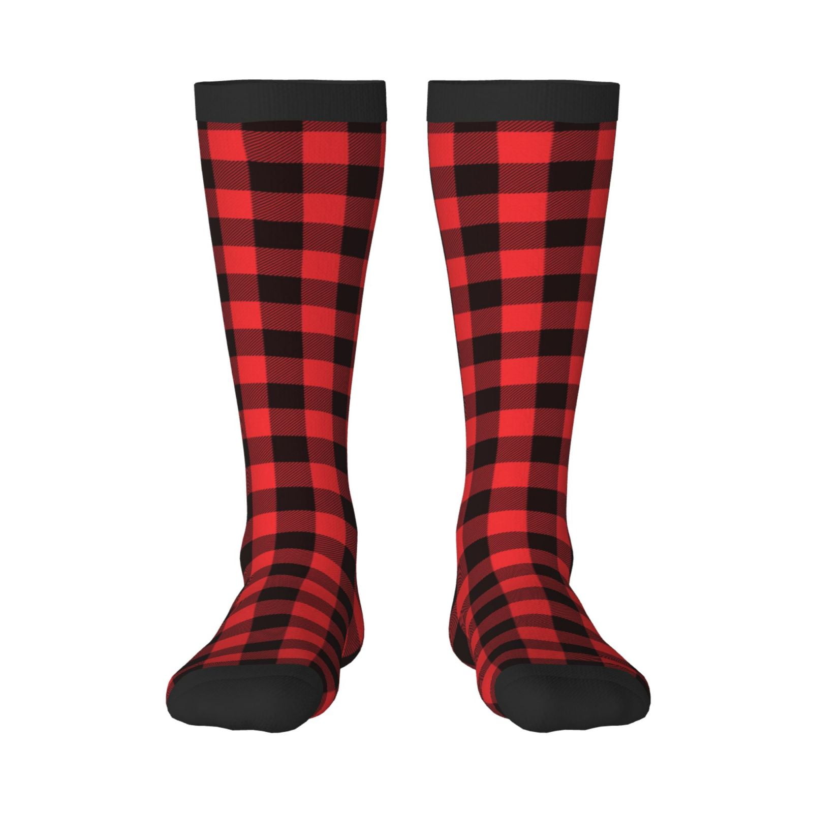 Daiia Mens Funny Crazy Socks Unisex Cool Funky 3d Printed Buffalo Plaid ...