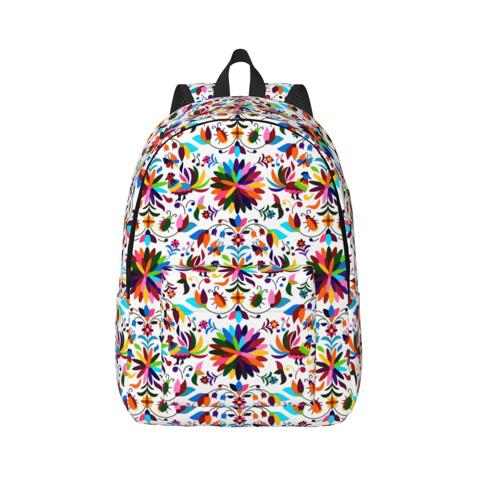 Daiia Mexican Bright Style Vintage Canvas Backpack for Men and Women ...