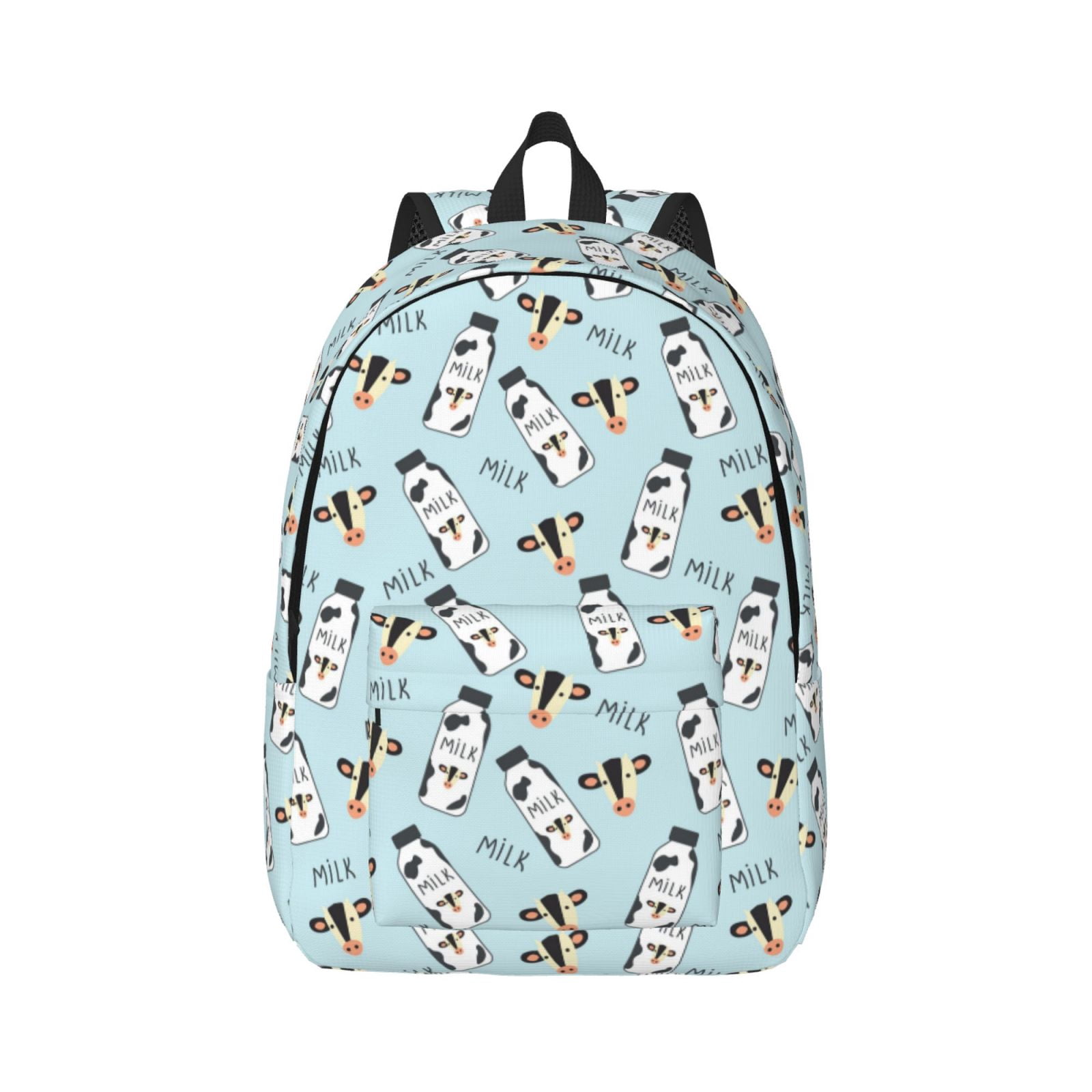Daiia Milk Bottles And Cow Head Vintage Canvas Backpack for Men and ...