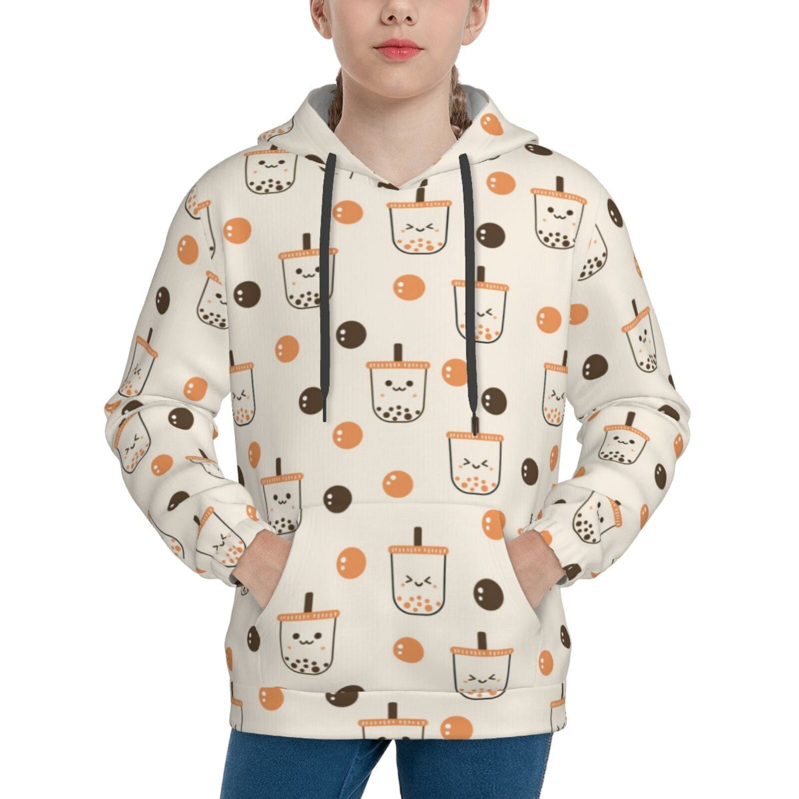 Daiia Milk Tea for Boys Fashion Hoodies & Sweatshirts with Kangaroo ...