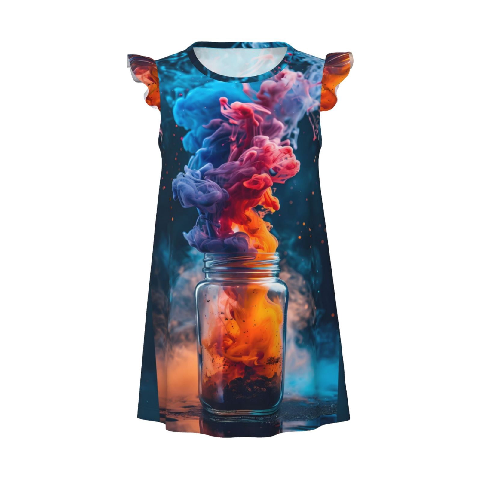 Daiia Modern Art Red And Blue Colors Girls Nightgowns, Unicorn ...