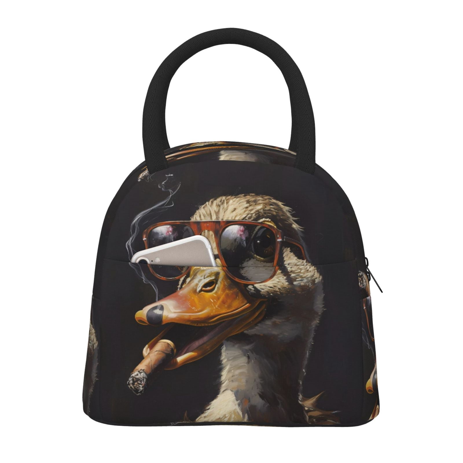 Daiia Modern Funny Duck Pattern Lunch Bag , Insulated Lunch Box, Small ...